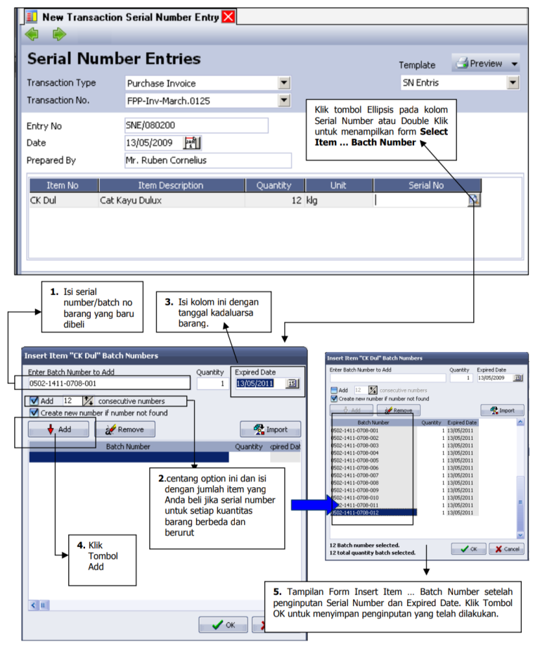 Pencatatan Nomor Serial [Serial Number Transaction Entry] pada Accurate ...